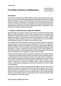 Five Myths about Mathematics Mastery – Impetus Education